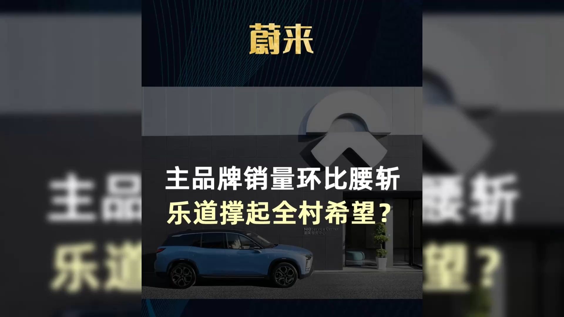 主品牌销量环比腰斩,乐道撑起全村希望?