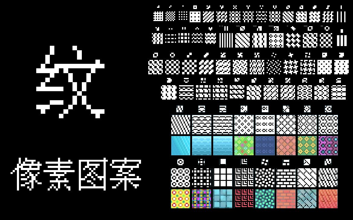 【#3 像素纹理】笔刷图案(PS自制纹理图案参考)