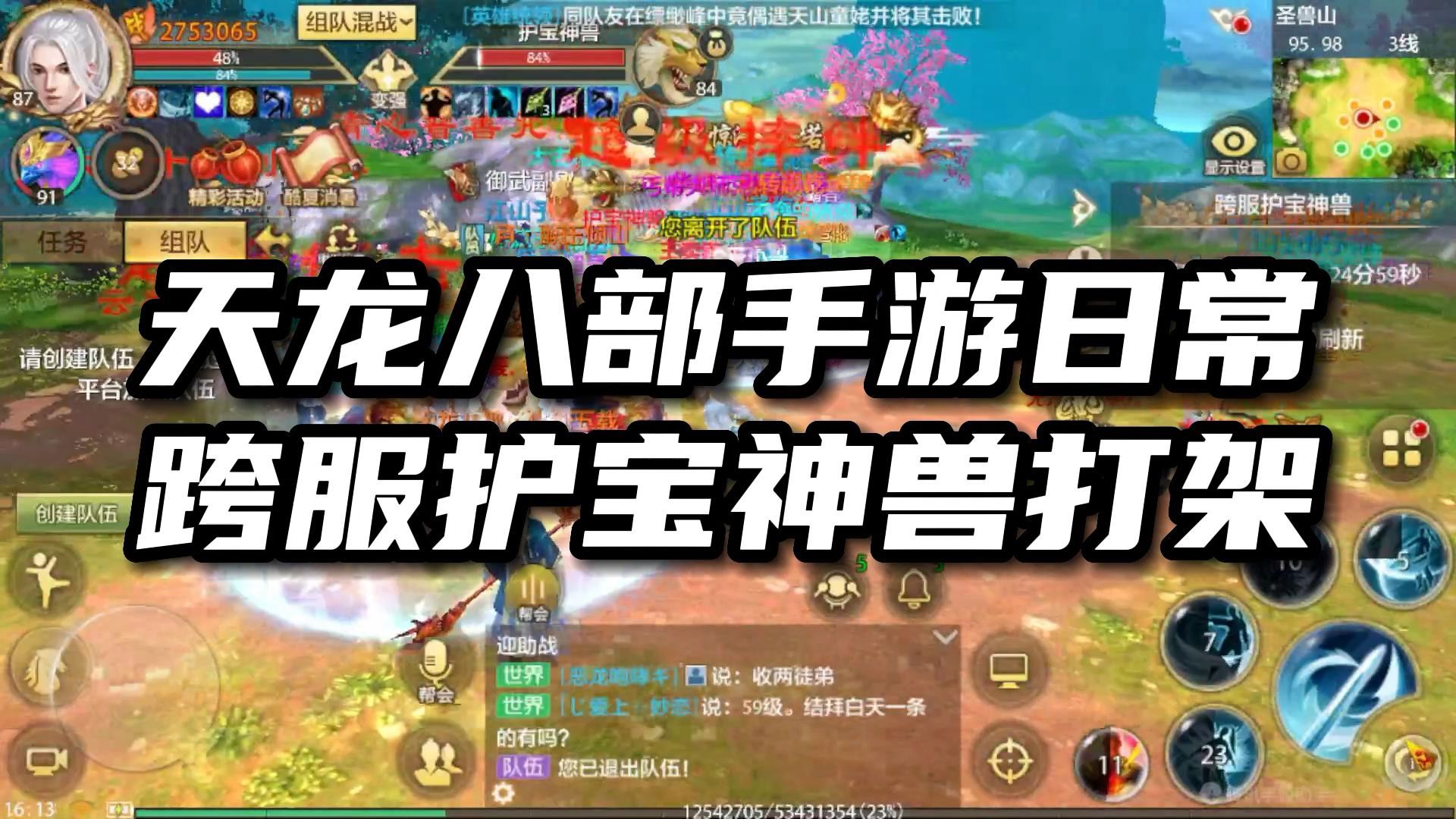 《天龙八部手游》护宝神兽打架