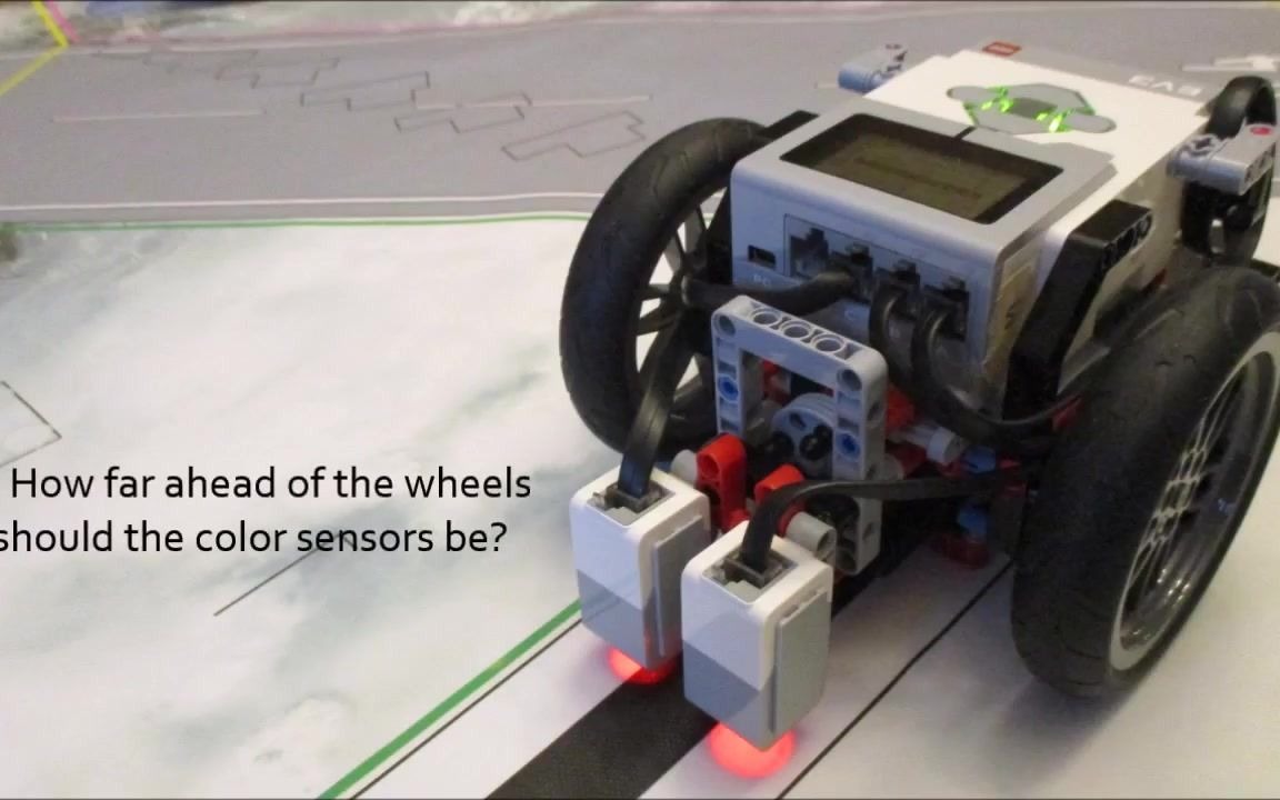 EV3巡线中传感器安装的最佳位置