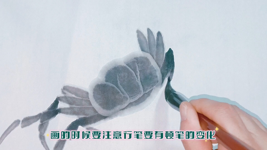 【国画】国画螃蟹怎么画?雅轩教你画水墨螃蟹,画法真简单!快来学一学...