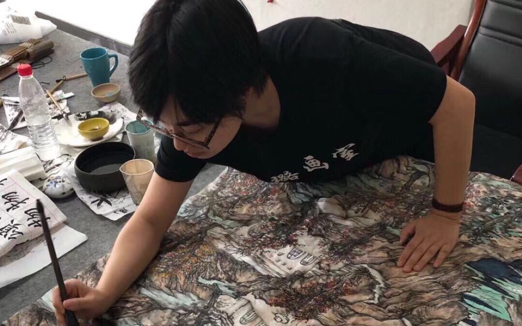 中国美术学院硕士研究生授课,国画山水画基础入门讲解