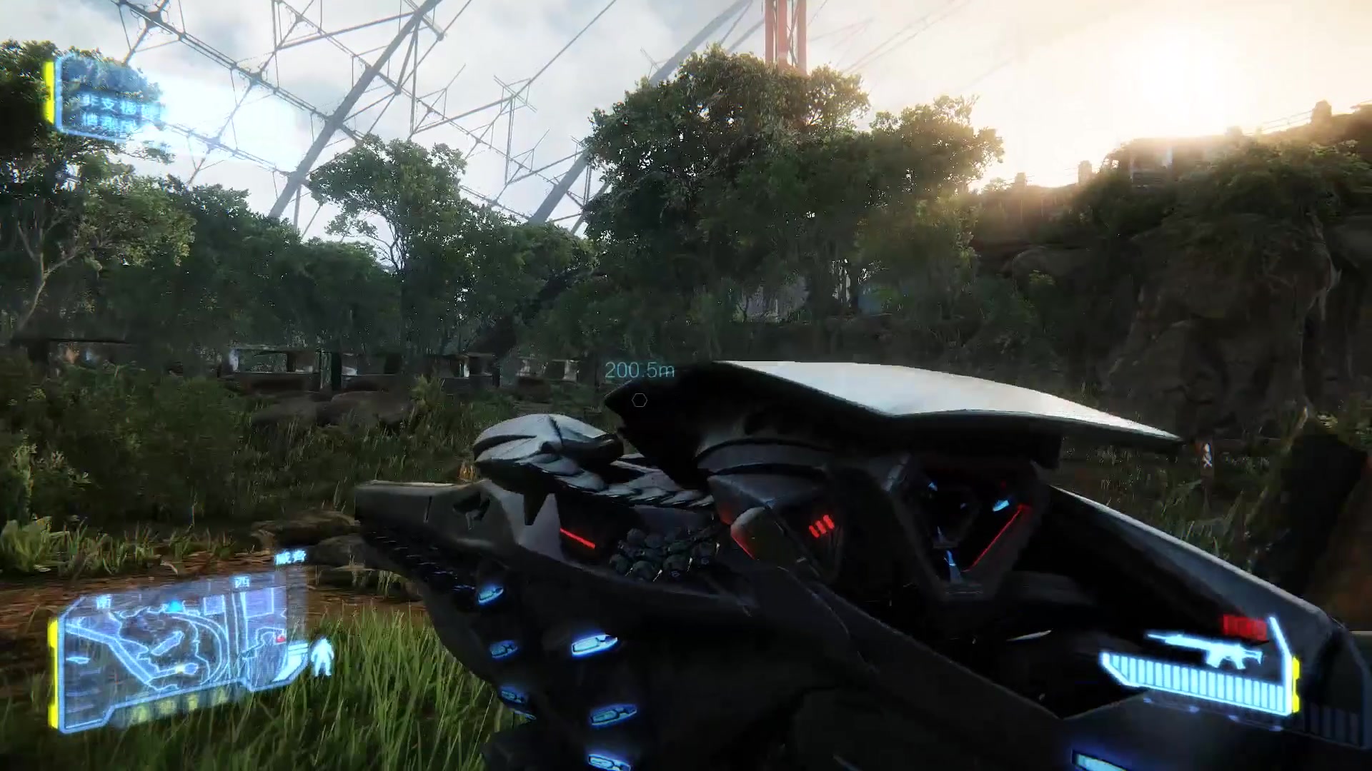 孤岛危机3 捡到外星电磁狙击枪 试试威力 巴雷特:卷铺盖我自己滚