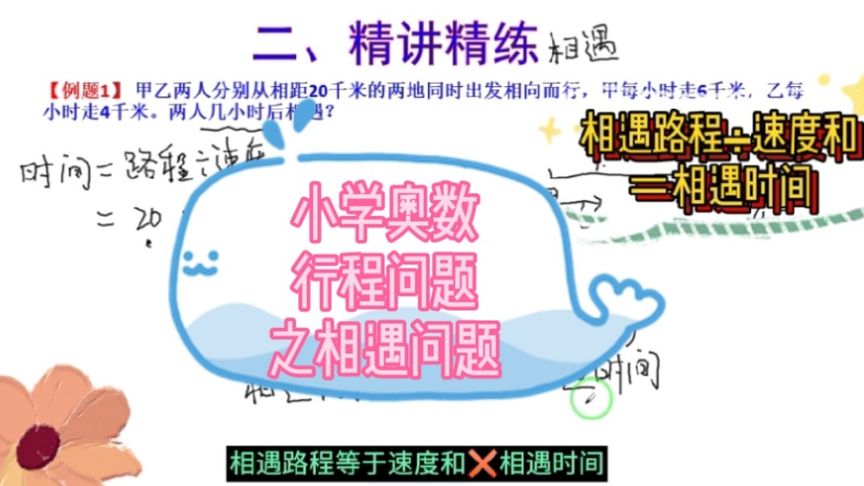 小学奥数,行程问题之相遇问题,行程问题里有两个速度怎么办?