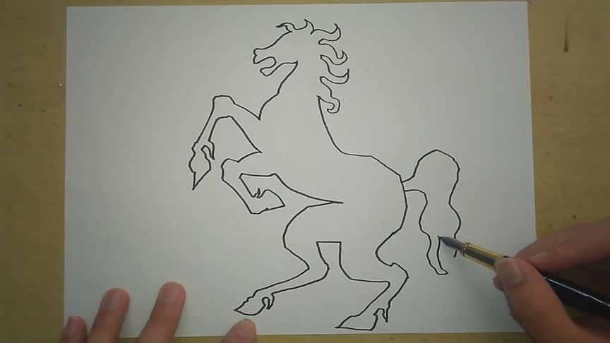 第七课:十二生肖马如何画(简笔画入门)