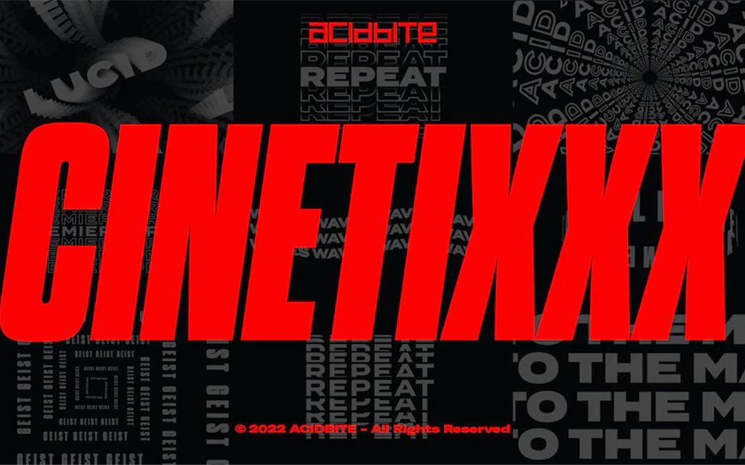 Acidbite 25个野蛮主义抽象动力学动态图形错版文字排版PR+AE动画...