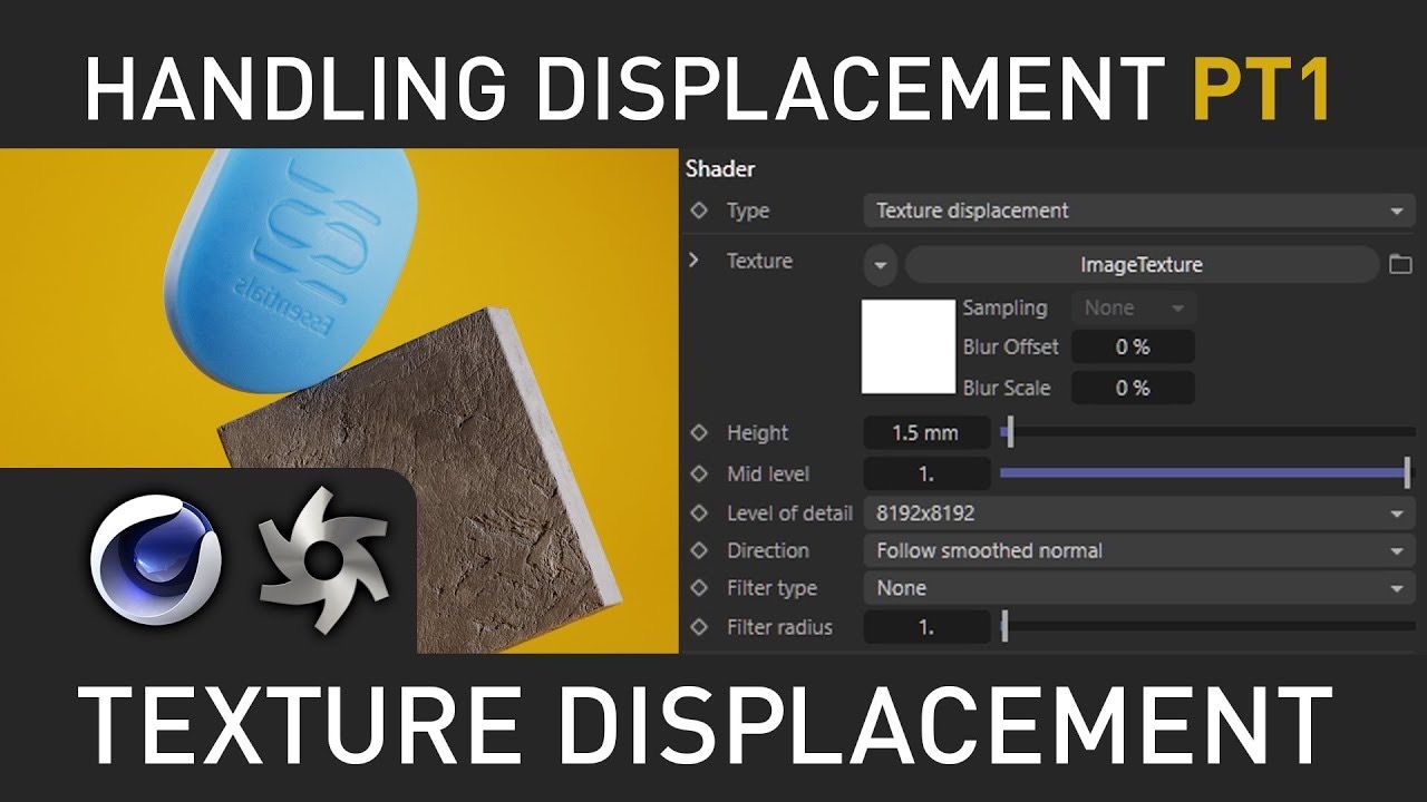 C4D + OC 置换材质制作技巧(中英文字幕)