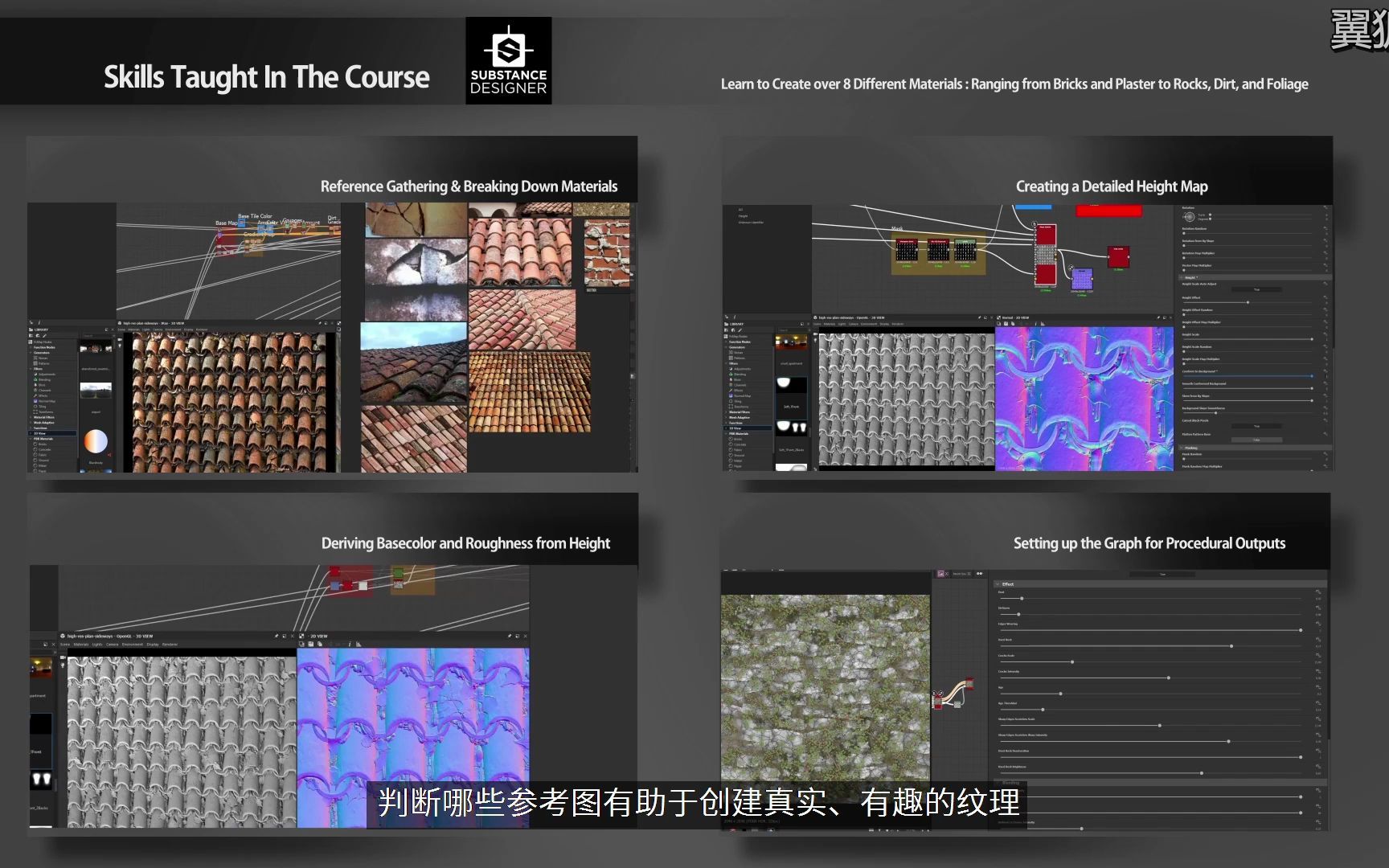SD材质制作与UE4场景结合,高质量教学【Substance Designer教程】...