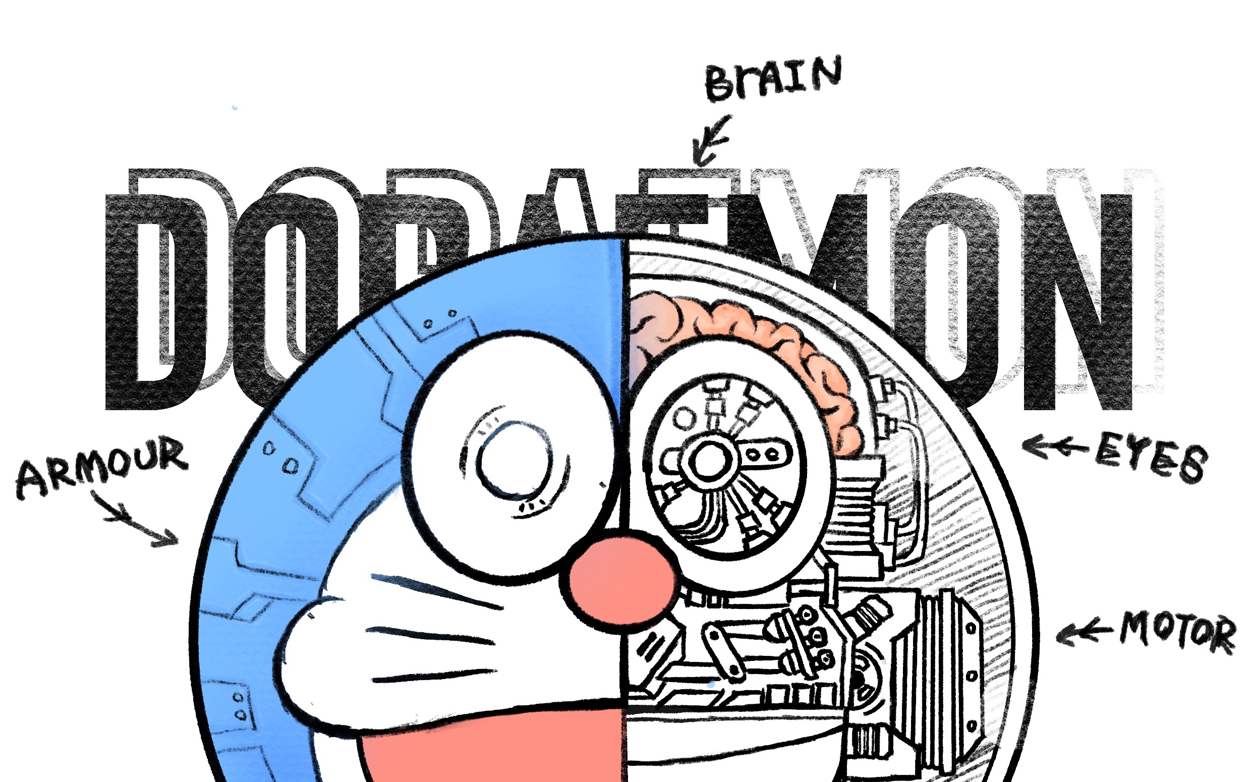 简单哆啦A梦procreate绘画过程