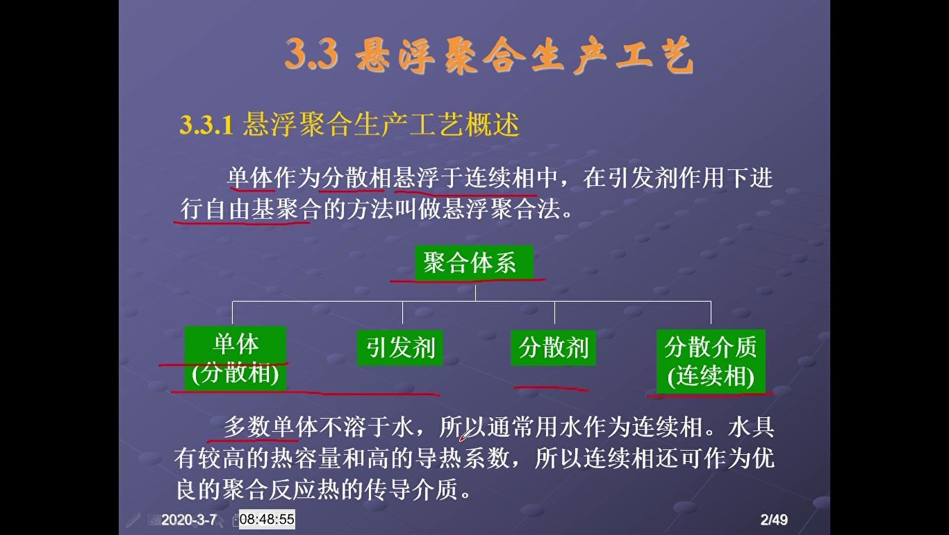 聚合物合成工艺学3-3 悬浮聚合工艺1-分散剂
