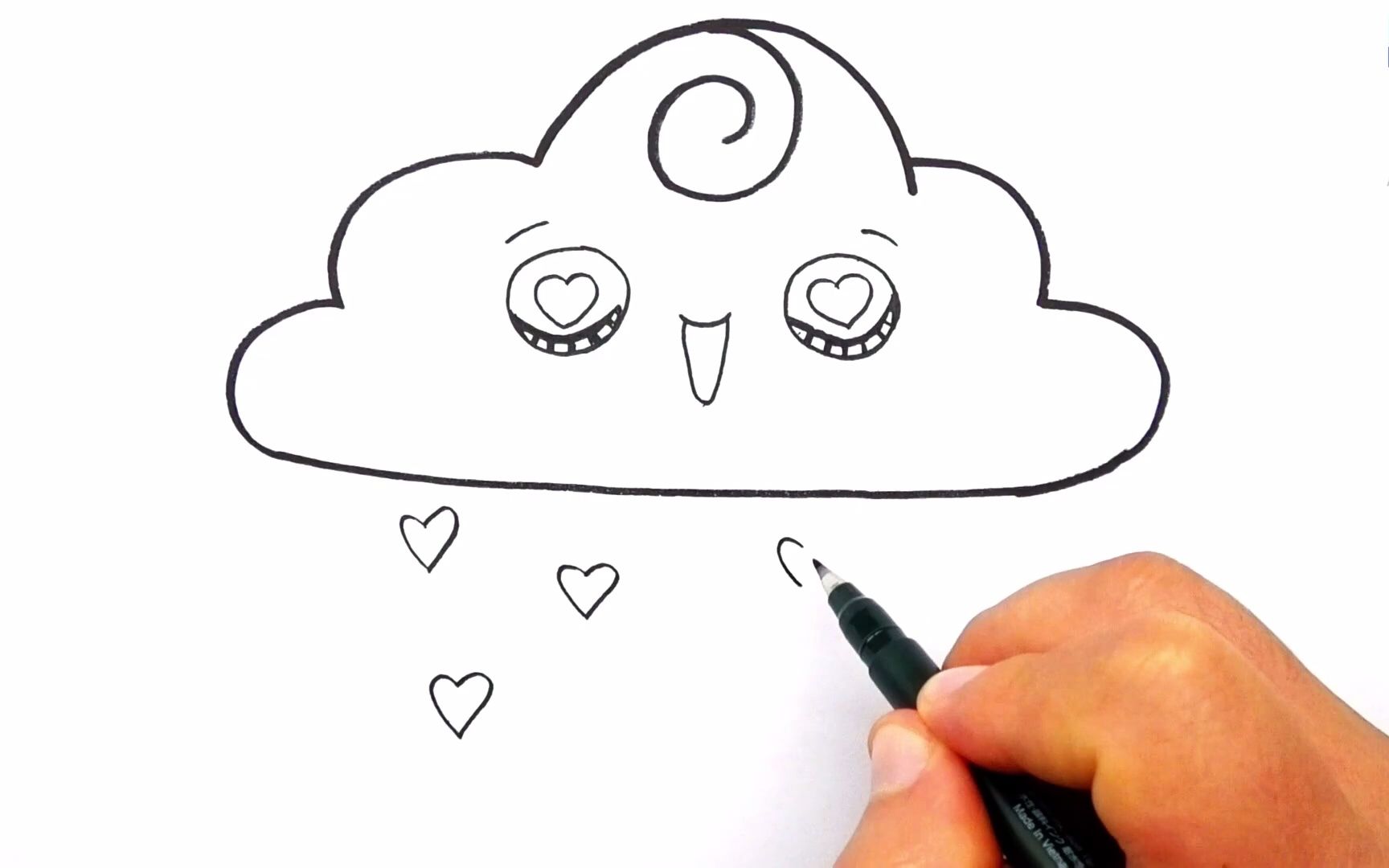 【简笔水彩画】教你画云彩然后上色~超级简单的简笔画,一看就会!