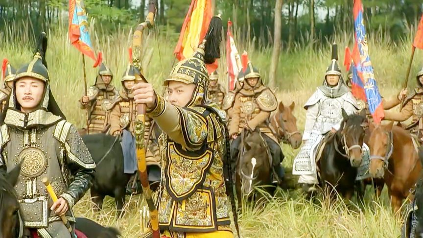 新还珠格格:乾隆爷箭法不减当年,一箭射中野鸡,让大臣连连称赞