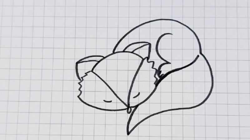 简单几笔就能画的狐狸画法