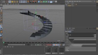 C4D制作旋转楼梯