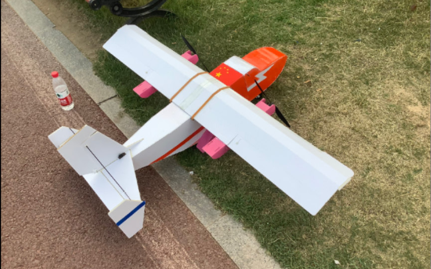 [航模固定翼]1.5米红旗涂装豚鼠号沂河首飞