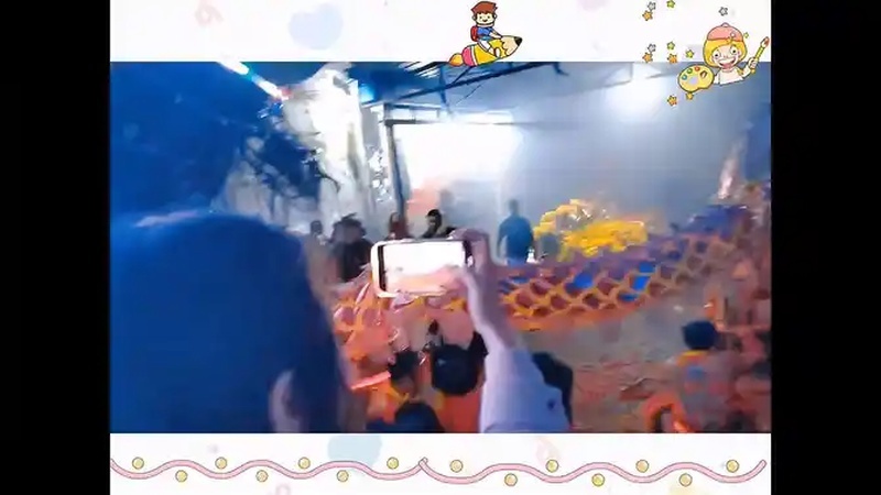 二月初二彩塘舞龙舞狮表演,人太多了不好拍摄