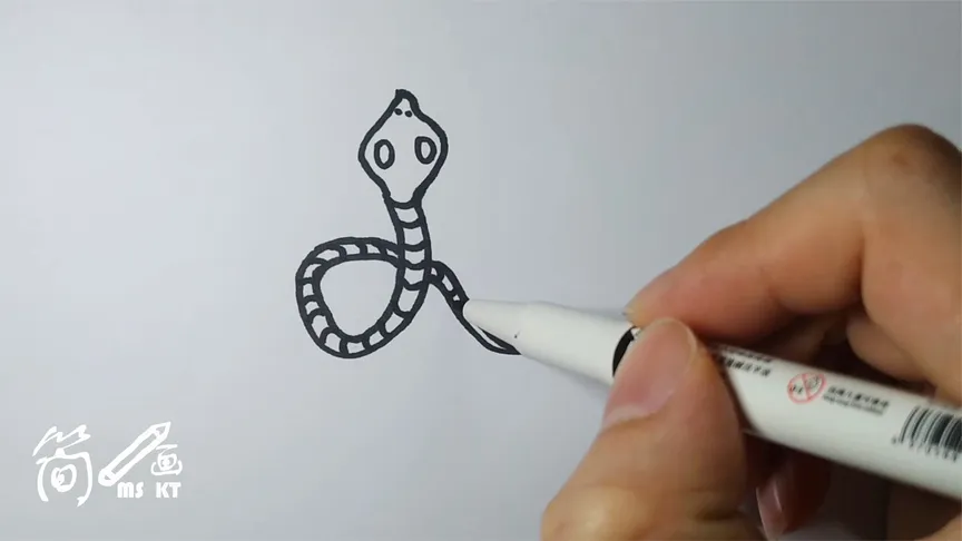 简笔画:凶狠的(眼镜蛇)