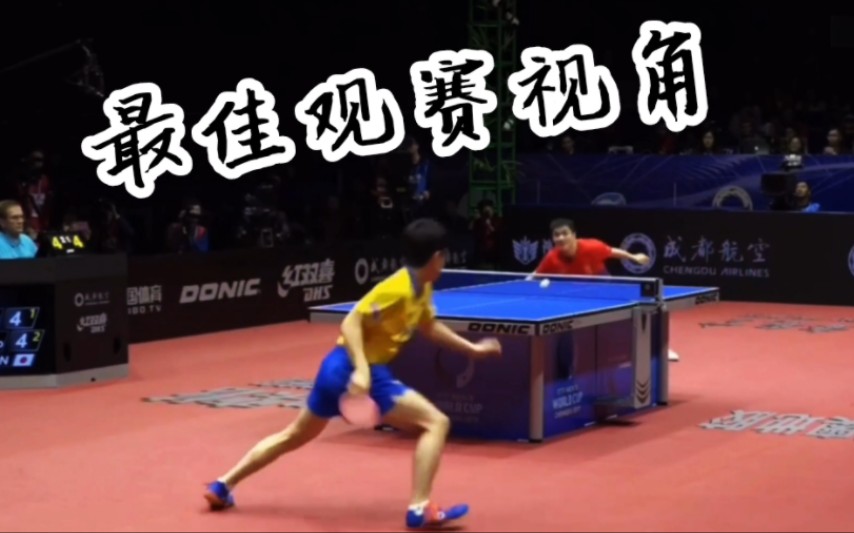 乒乓球的最佳欣赏视角,将速度与力量体现到了极致,樊振东VS张本智和
