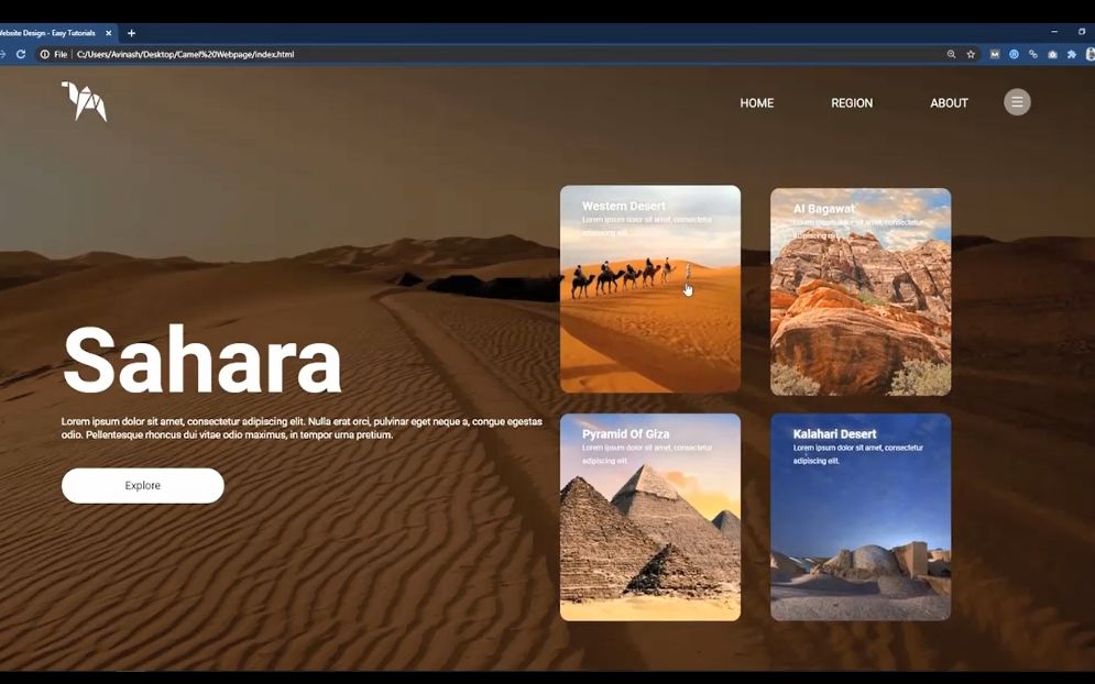 如何使用HTML和CSS分步制作网站页眉|HTML和CSS中的网页设计
