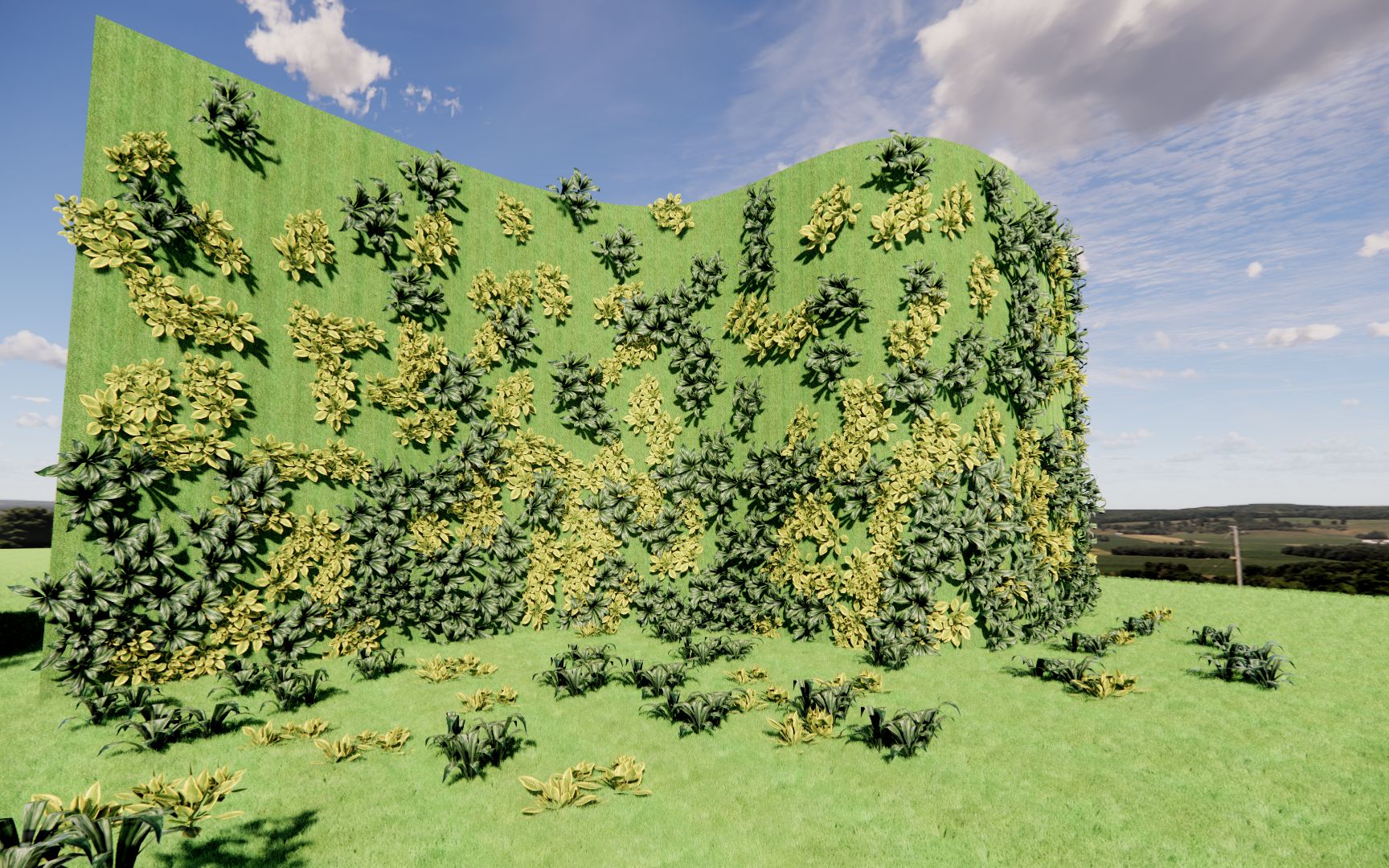 如何用自制的treemore for sketchup插件 制作墙面绿化