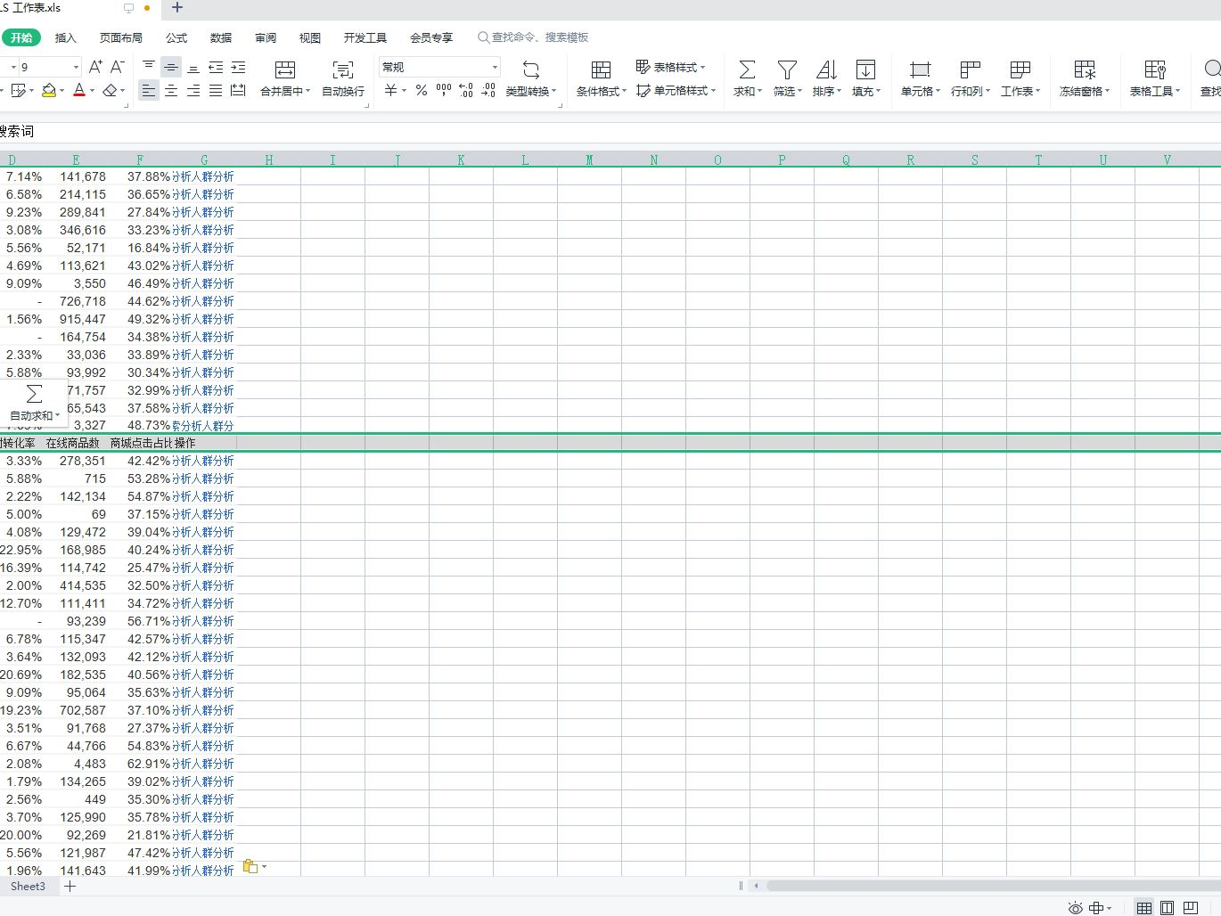03.【淘宝超级蓝海】蓝海词的蓝海值表格数据计算