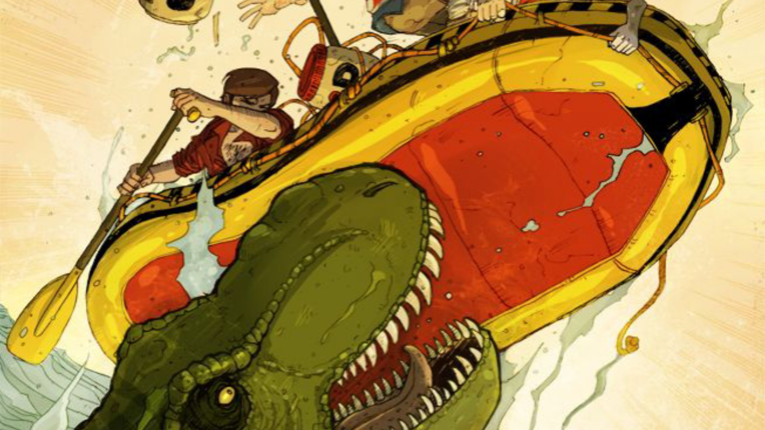 【动画】侏罗纪公园原著霸王龙河流追逐片段