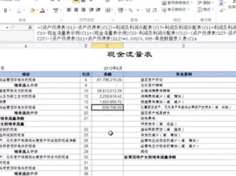 现金流量表_Excel2010高效办公-会计实务