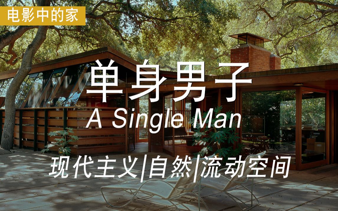 电影中的家12【单身男子】经典耐看的现代主义|自由流动的建筑空间|...