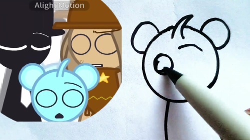 1726. 可爱的小熊,简笔画,一起学画画