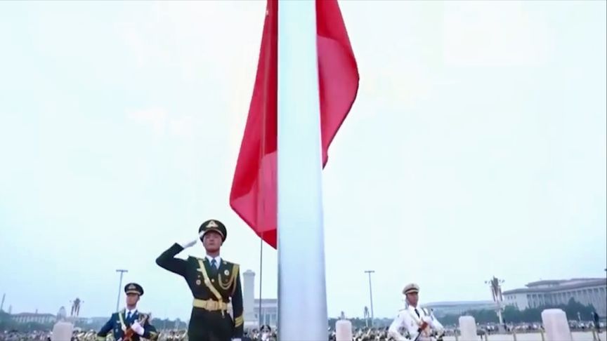 致敬人民子弟兵!八一建军节 天安门广场举行隆重升国旗仪式