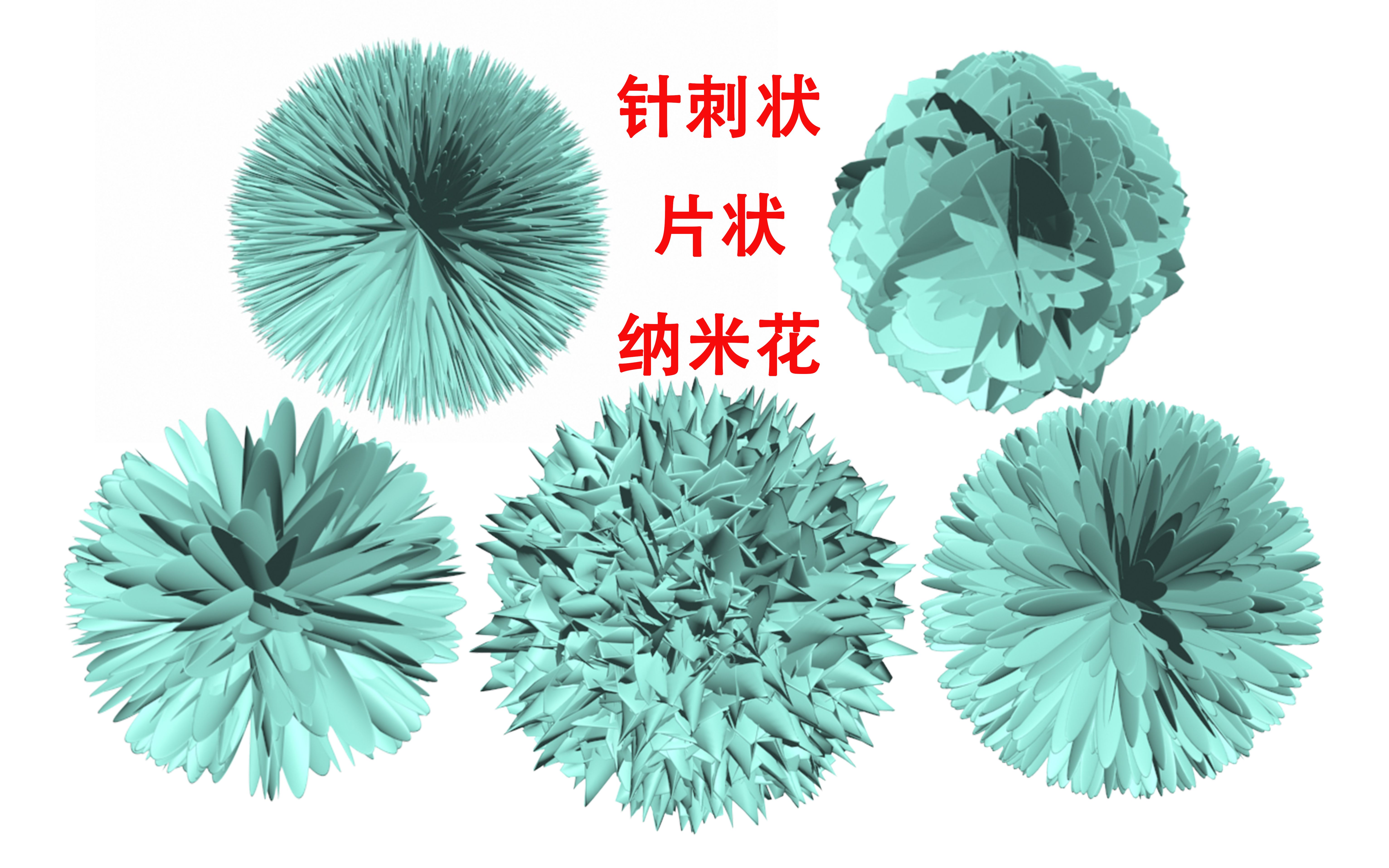 3dmax绘制各类针刺状和片状纳米花模型的万能画法