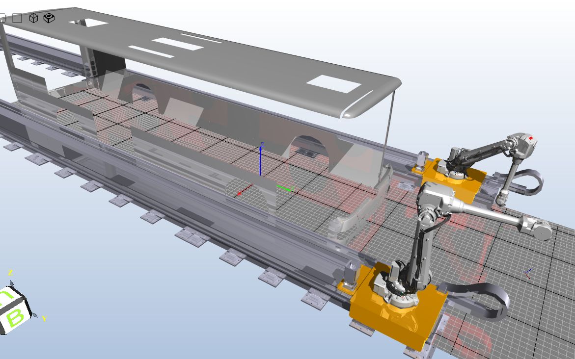 (自制)机器人仿真软件第一期-利用OCC内核独自做出的机器人加工仿真...