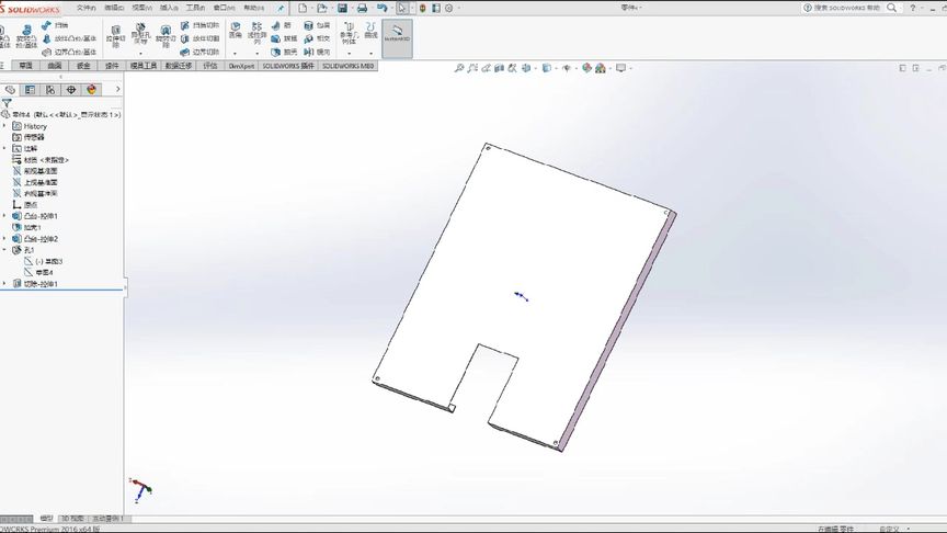 sw门板封板建模的绘制
