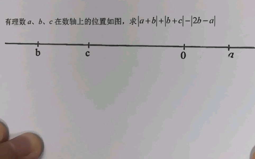 【七年级数学】整式的计算——利用数轴化简绝对值