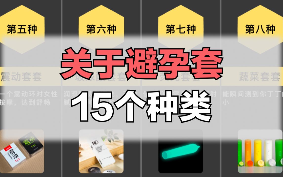 关于避孕套的15个种类,各有特点