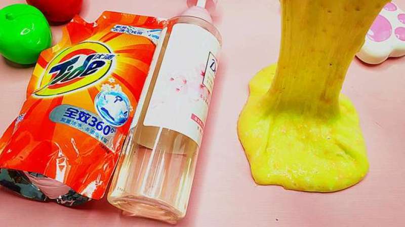 用洗衣液和洗发露DIY起泡胶,无硼砂做法简单,最后起泡效果如何
