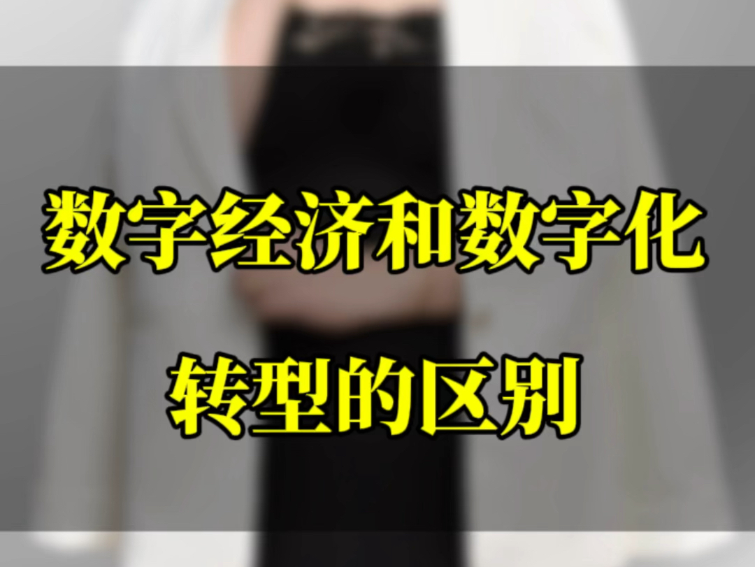 数字经济和数字化转型的区别