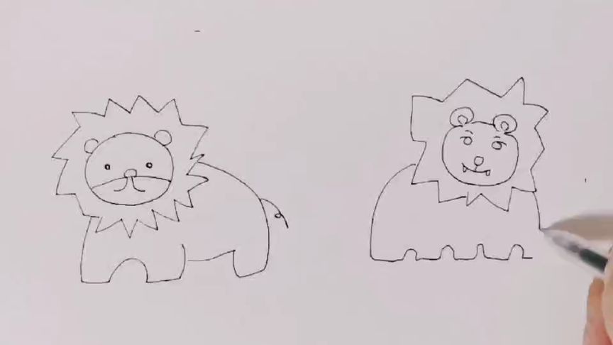 狮子简笔画的画法,简单易学,赶紧收藏起来吧
