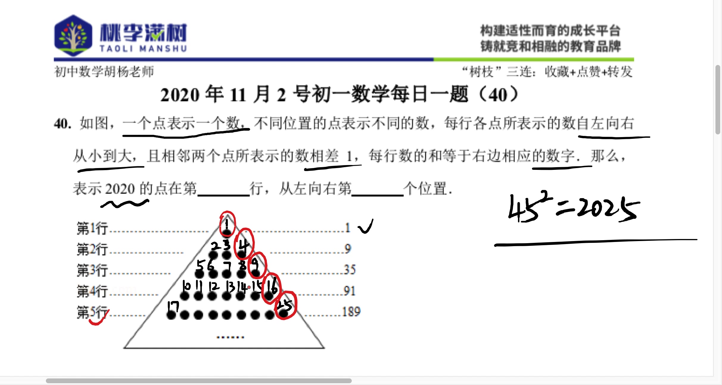 初一数学找规律题目,同学们学会了这道题,从此你会爱上找规律