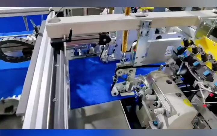 毛巾四边车缝-毛巾包边机-自动车缝设备-#毛巾自动化-#自动化缝纫...