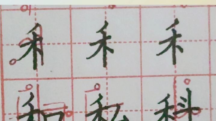 汉龙书法【偏旁部首】:禾字旁的写法及应用