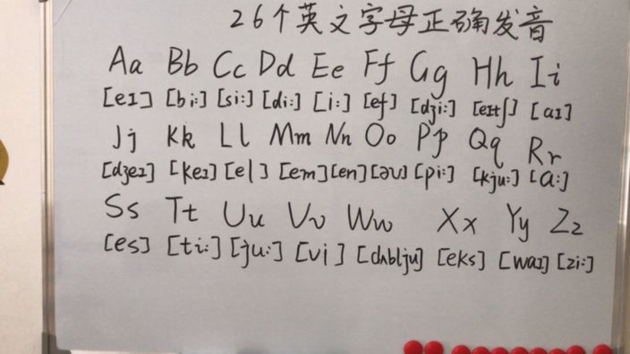 26个英文字母的正确发音,你都会了吗?