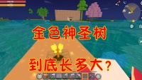 迷你世界生存10:第一次种植神圣树种子,和霜哥都惊讶神树的美!