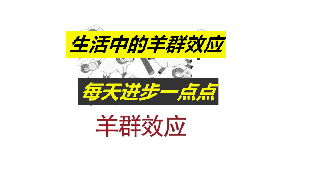 每天进步一点点——从羊群效应看跟风现象