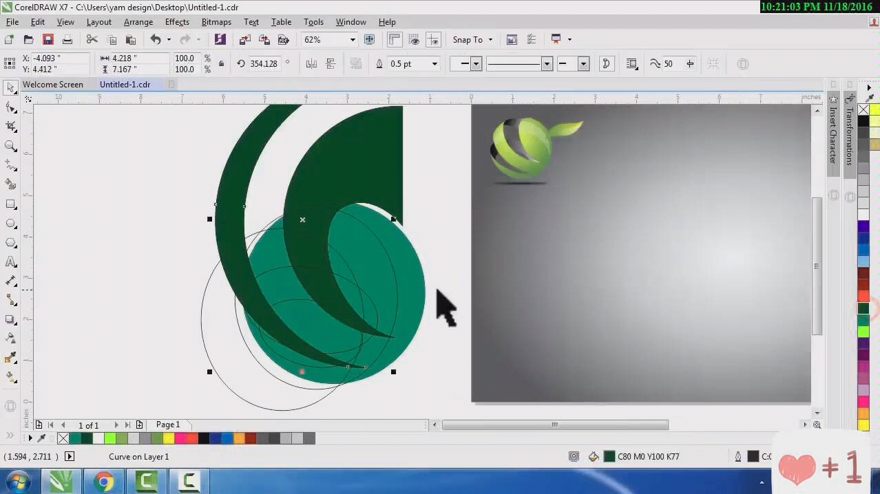 CDR环球标志设计,CDR教学,平面设计教学