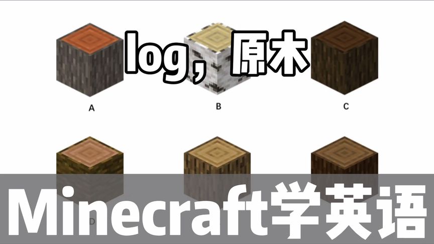 Minecraft我的世界学英语,这些原木的英文你都知道吗?