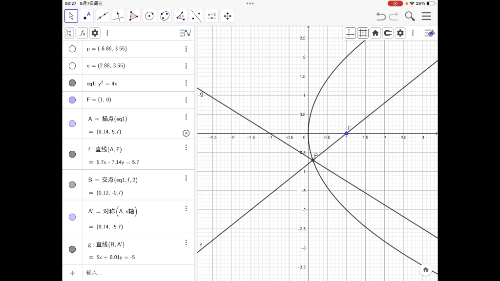 用GeoGebra解决高中常考难题