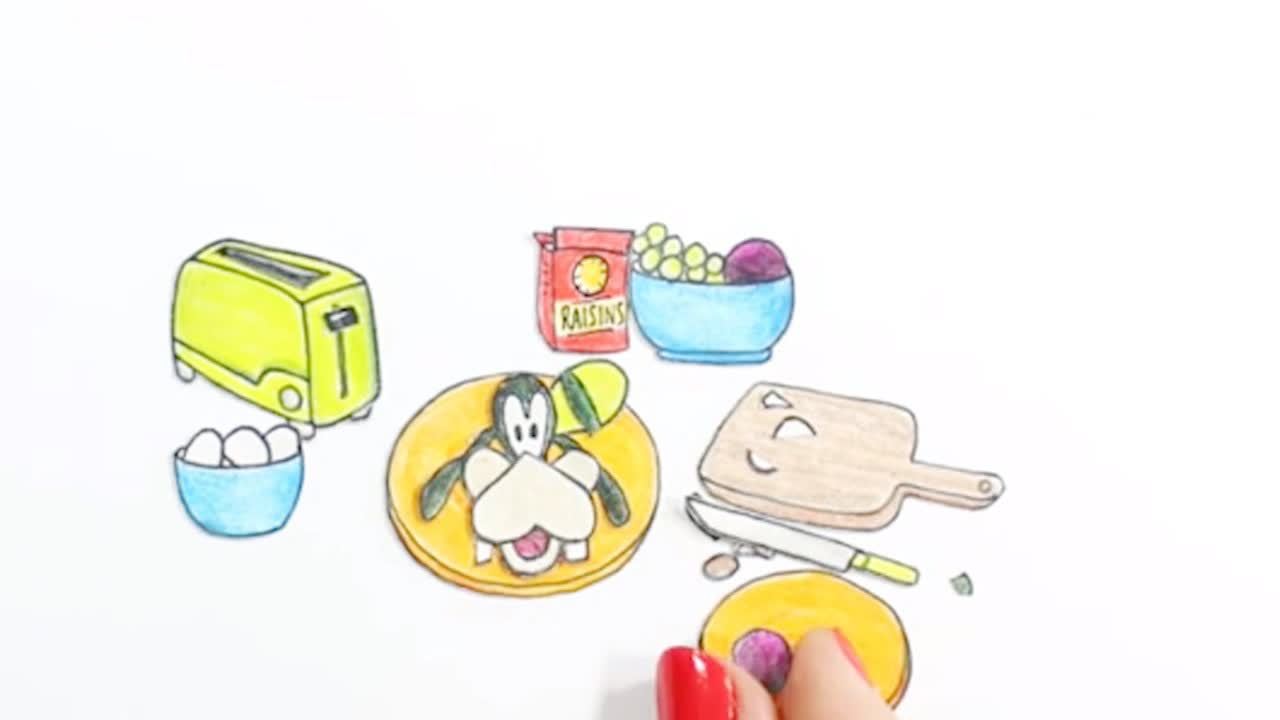 手绘定格动画:与众不同的营养早餐,给你一天的能量!