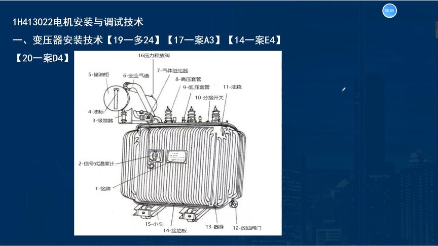 一建机电课堂-油浸式变压器外形构造各部分及其作用
