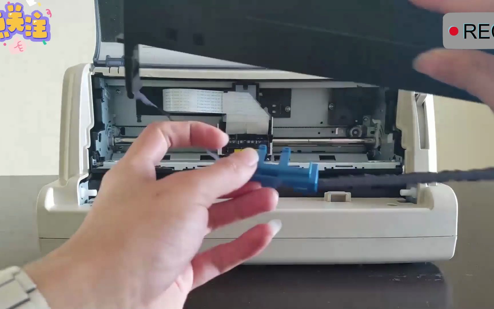 ...TY820II SK820II SK-830 TY1800 TX182 UE-150 80A-3色带架安装教程